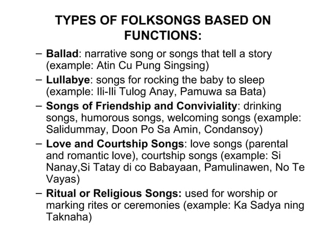 Philippine folk songs | PPT