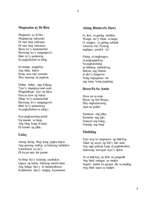 Philippine folk songs | DOCX