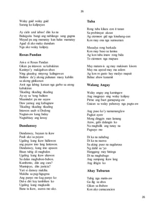 Philippine folk songs | DOCX