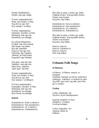 Philippine folk songs | DOCX