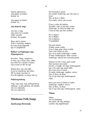 Philippine folk songs | DOCX