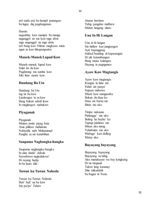 Philippine folk songs | DOCX