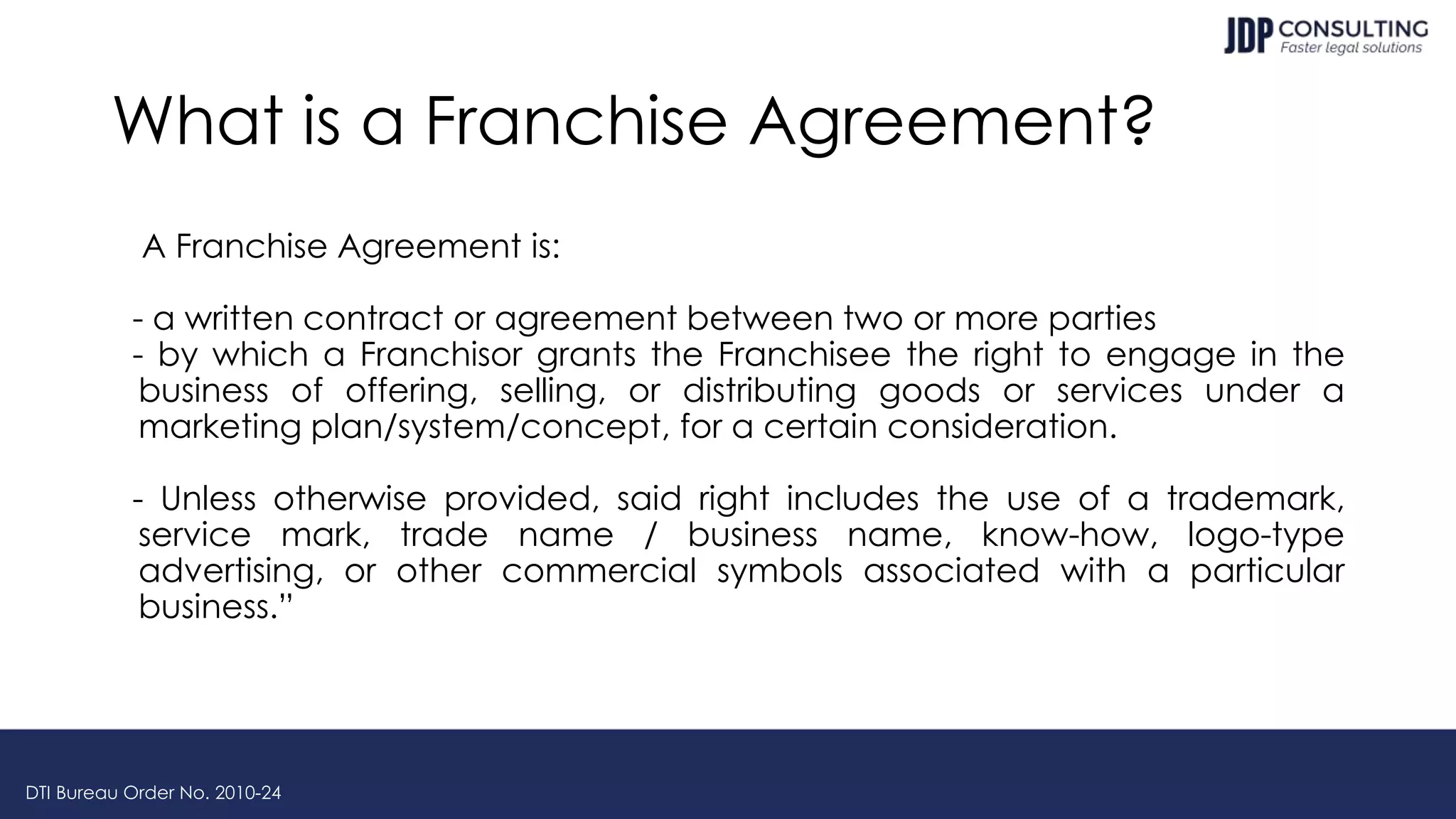 Philippine Franchising Law | PPTX