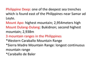 Philippine geography hfjdhgksj | PPTX