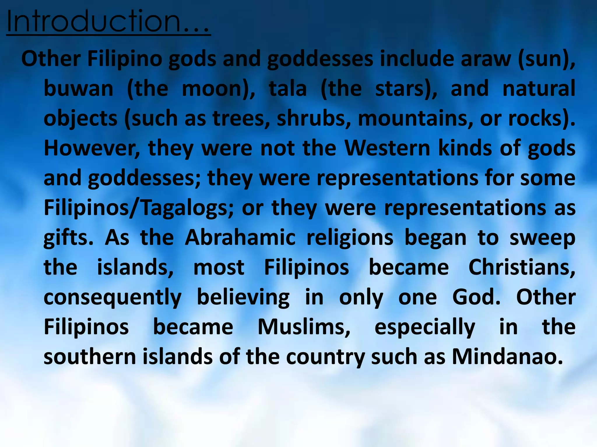 Philippine gods and goddesses | PPTX