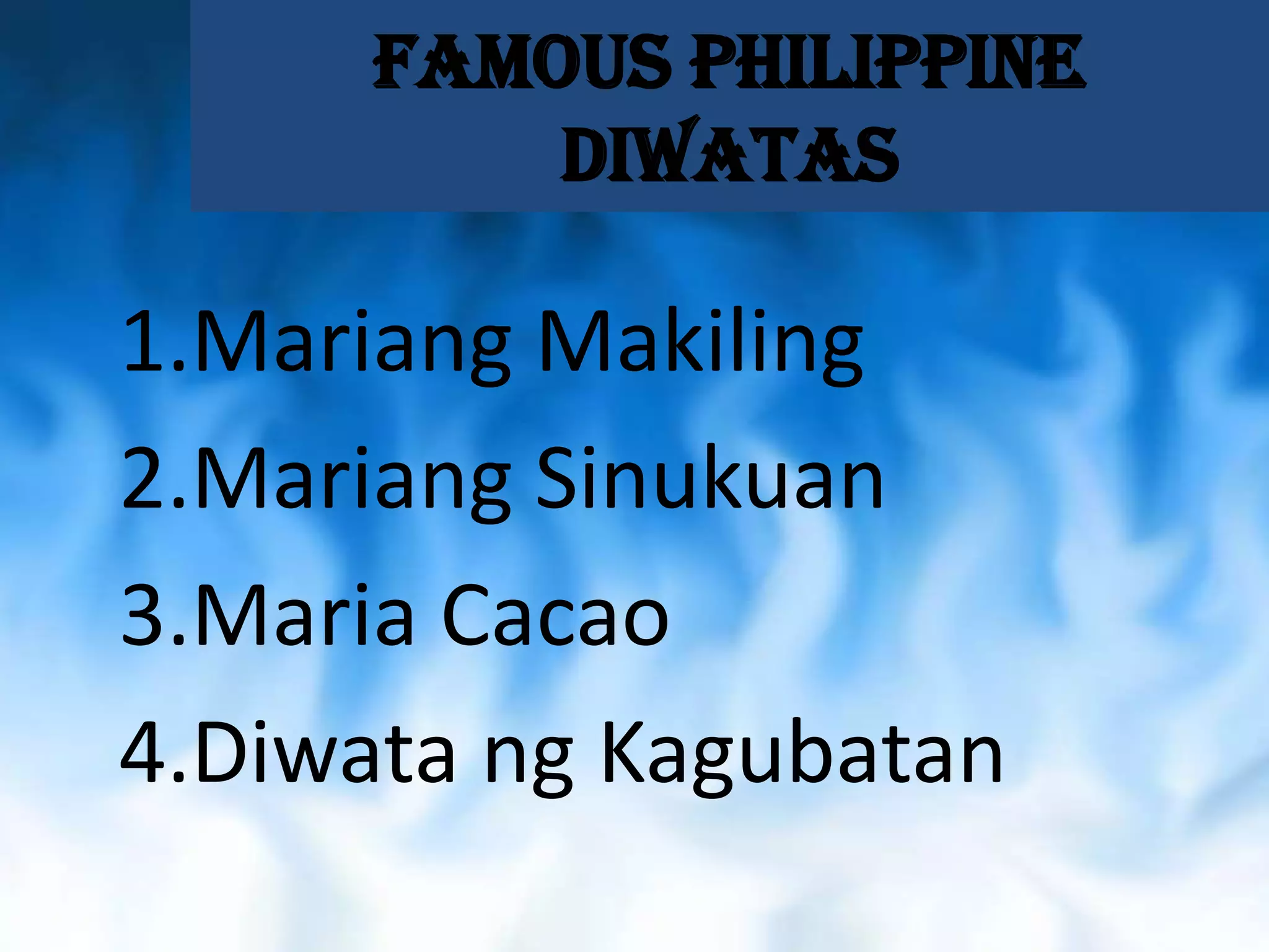 Philippine gods and goddesses | PPTX