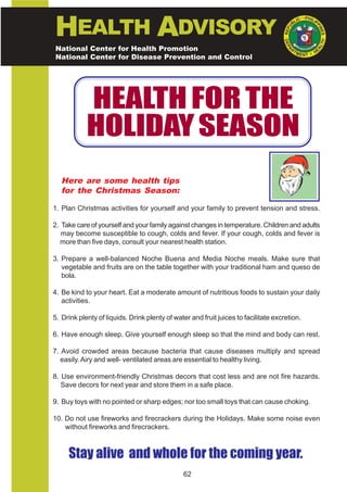 Philippine health advisories- DOH | PDF