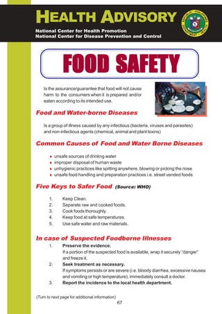 Philippine health advisories- DOH | PDF