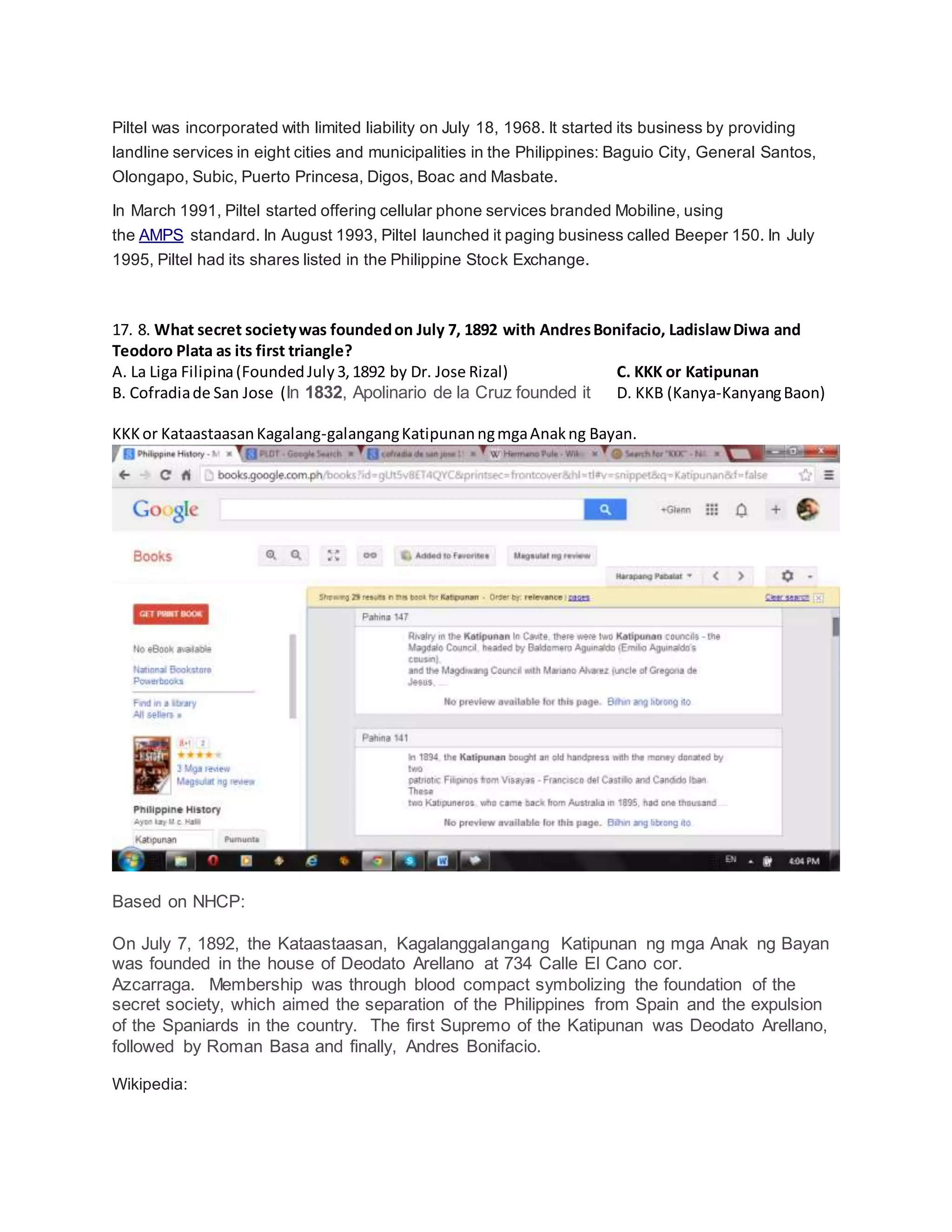 LET Reviewer - Philippine History MCQs | DOCX