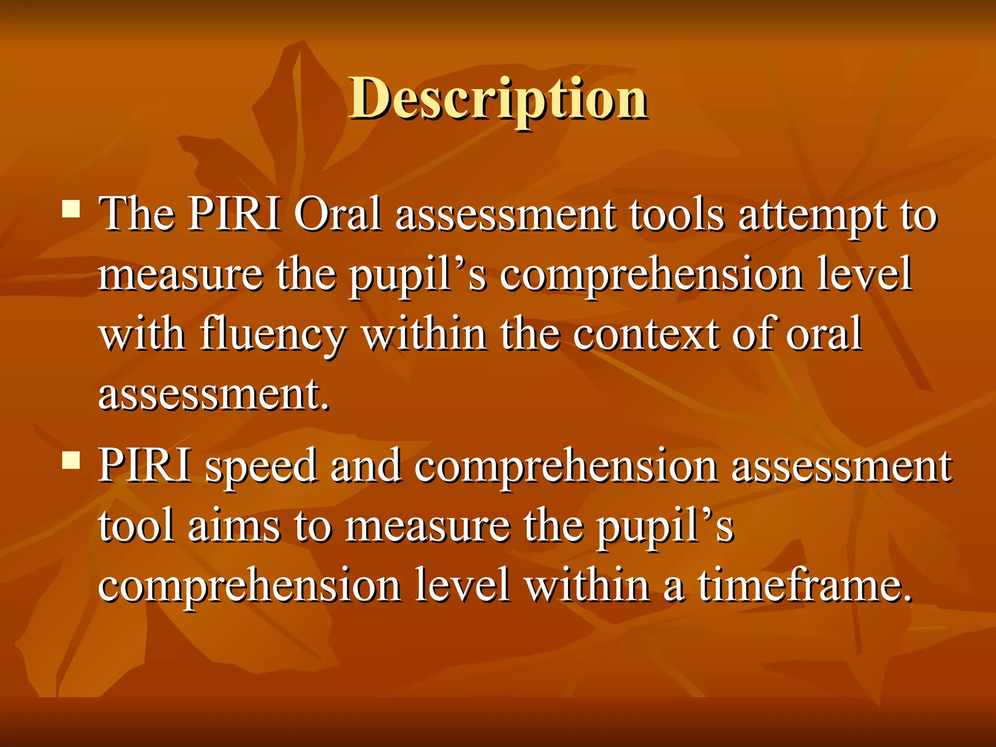 Philippine Informal Reading Inventory (Phil Iri) | PPT