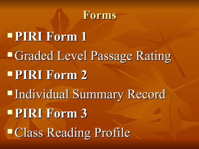 Philippine Informal Reading Inventory (Phil Iri) | PPT