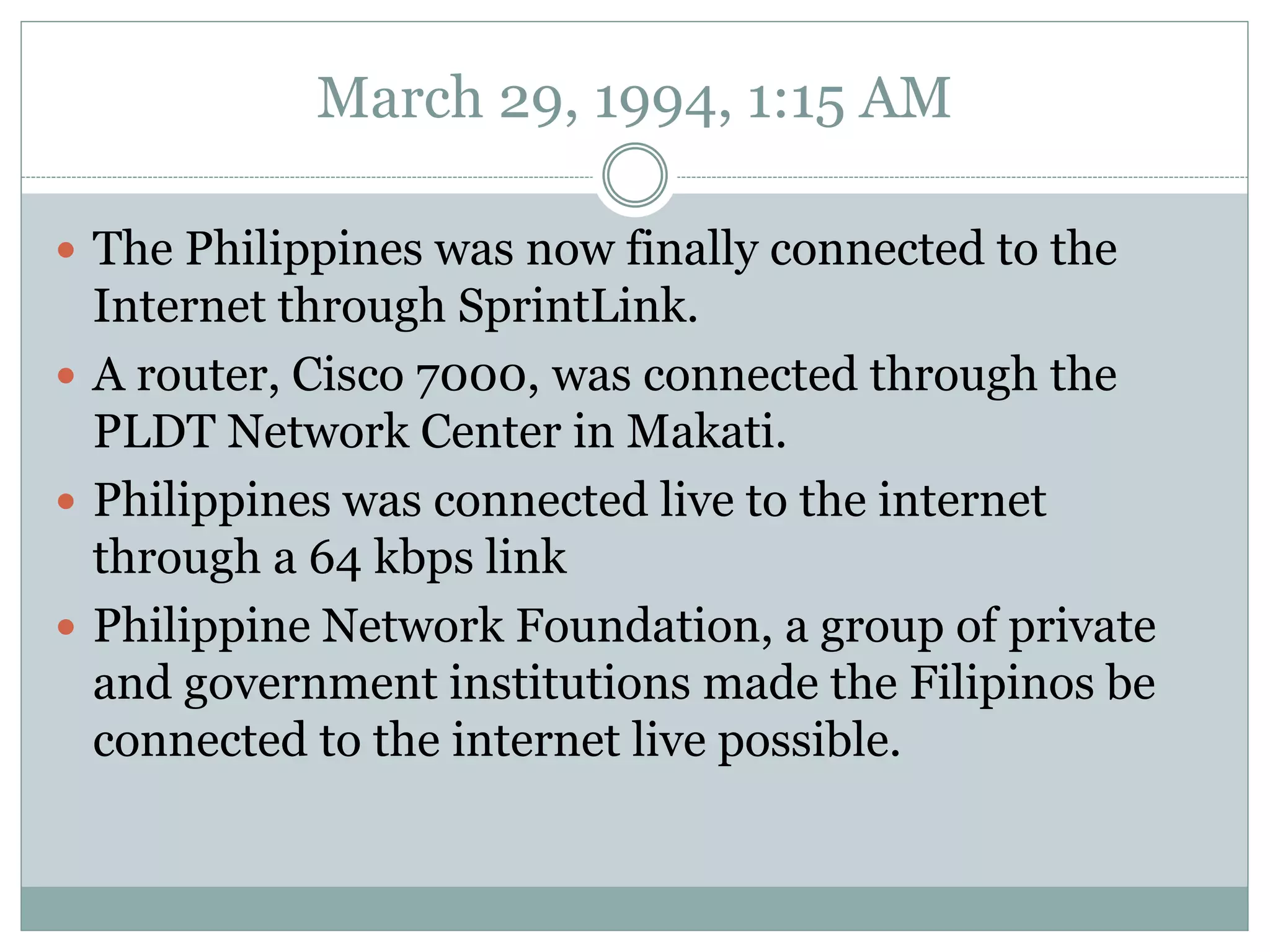 History of the Philippine Internet | PPTX