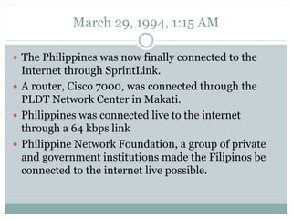 History of the Philippine Internet | PPTX
