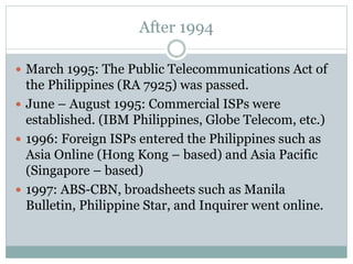 History of the Philippine Internet | PPTX