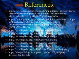 Philippine Literature in English | PPTX | Fiction | Books and Literature