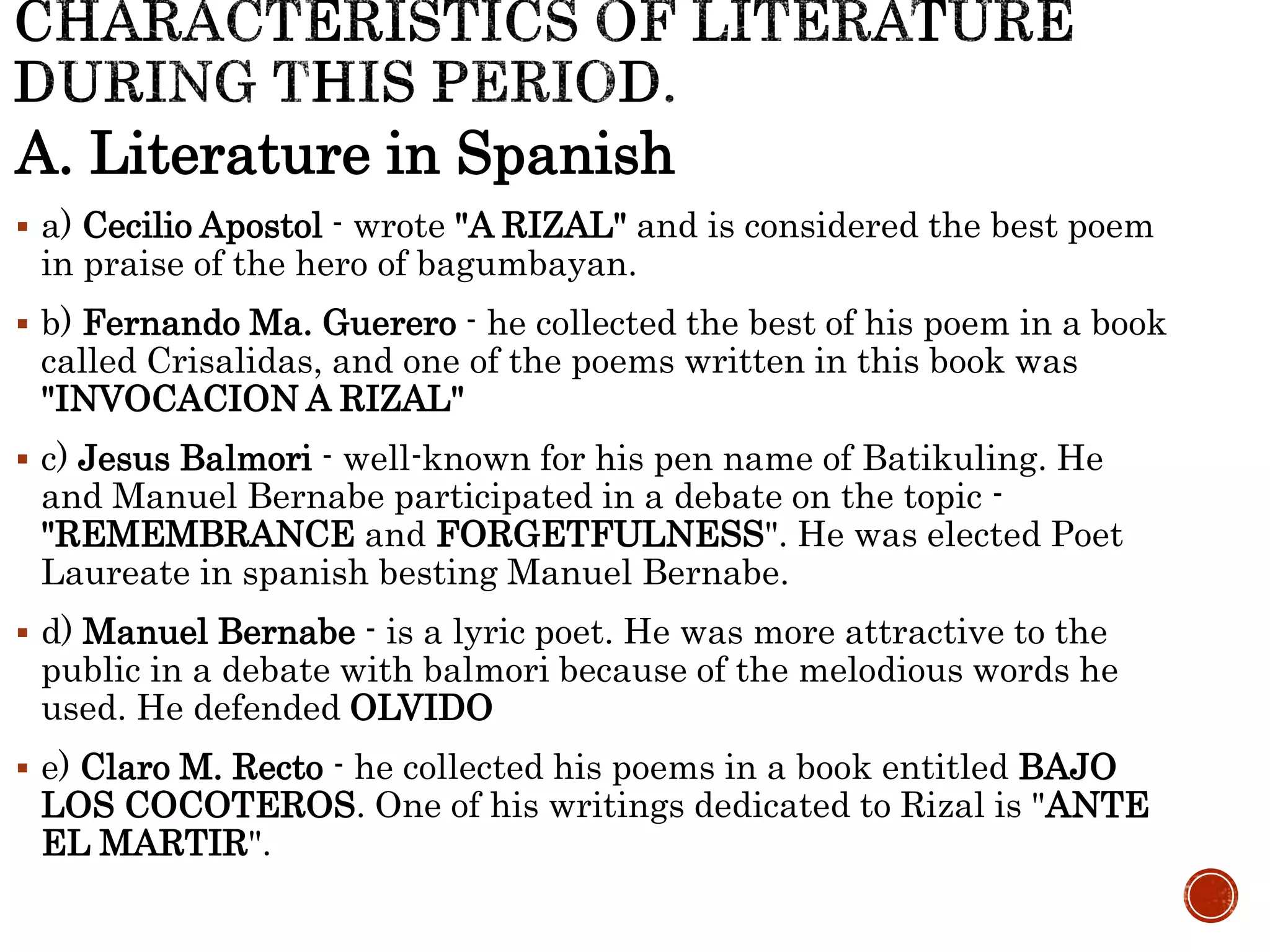 Philippine literature during american period | PPTX