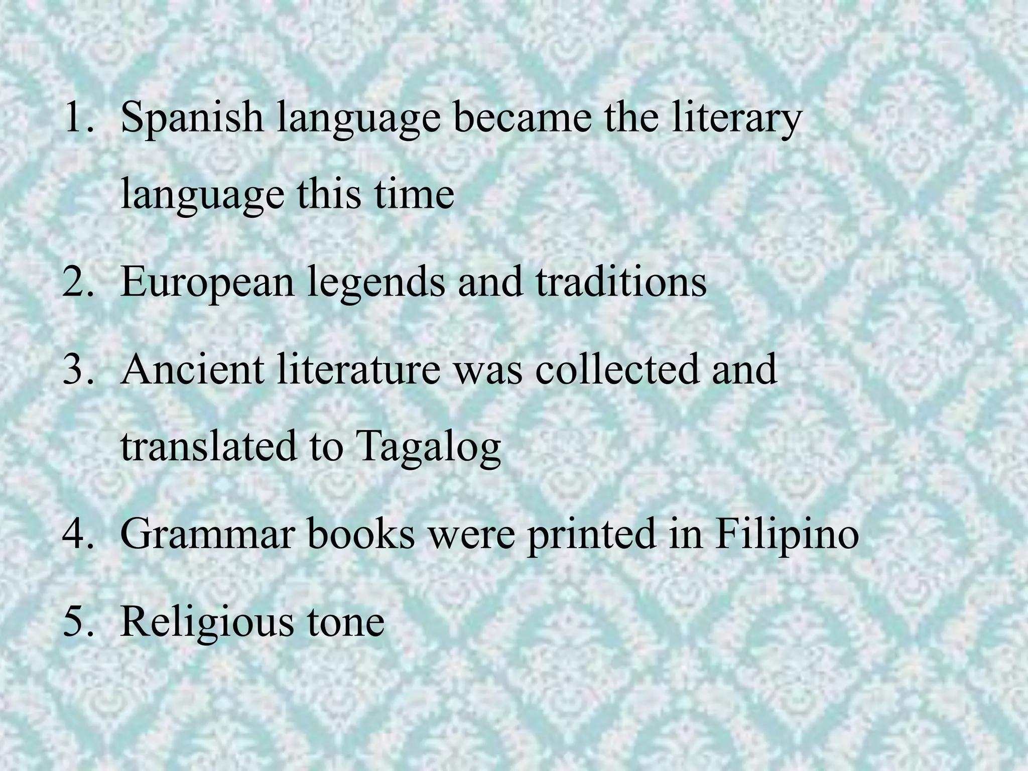 Philippine literature during the spanish period | PPTX