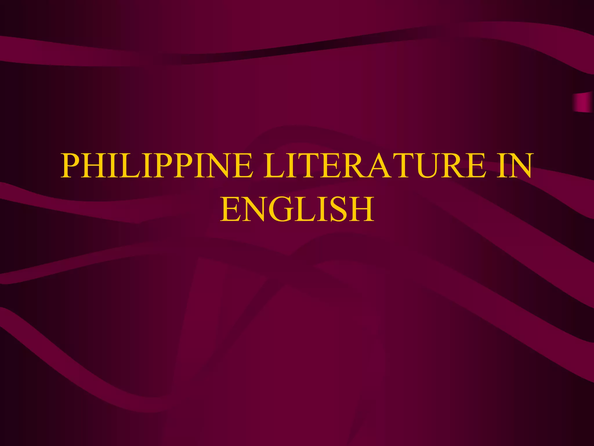 Philippine literature in english | PPTX