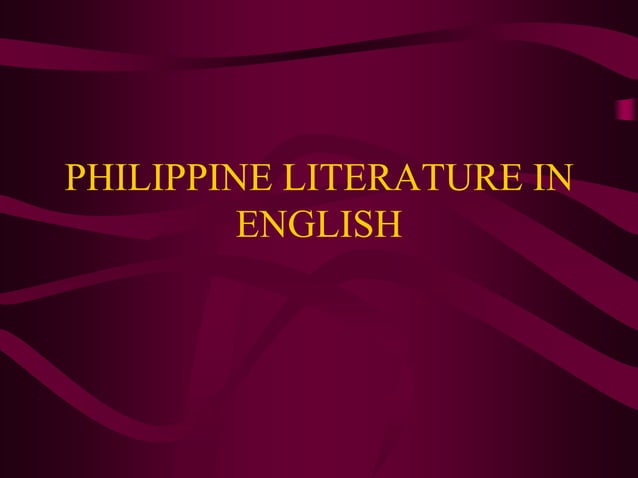 Philippine literature in english | PPTX