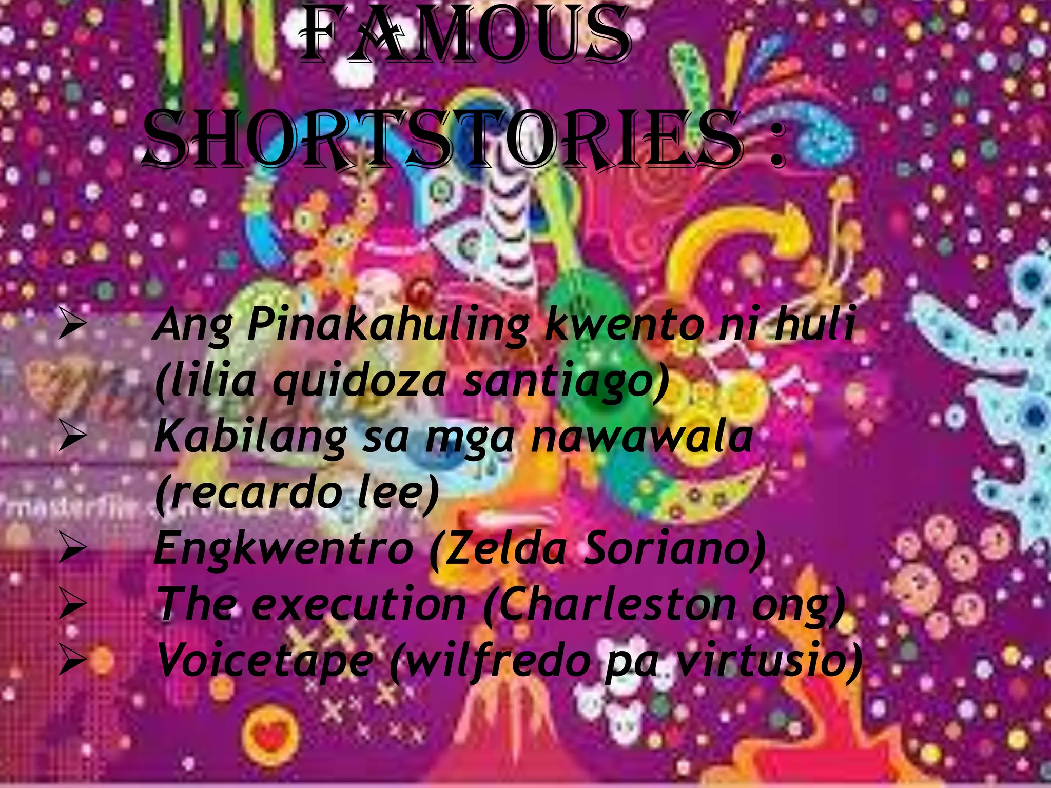 Philippine literature scrapbook | PPTX