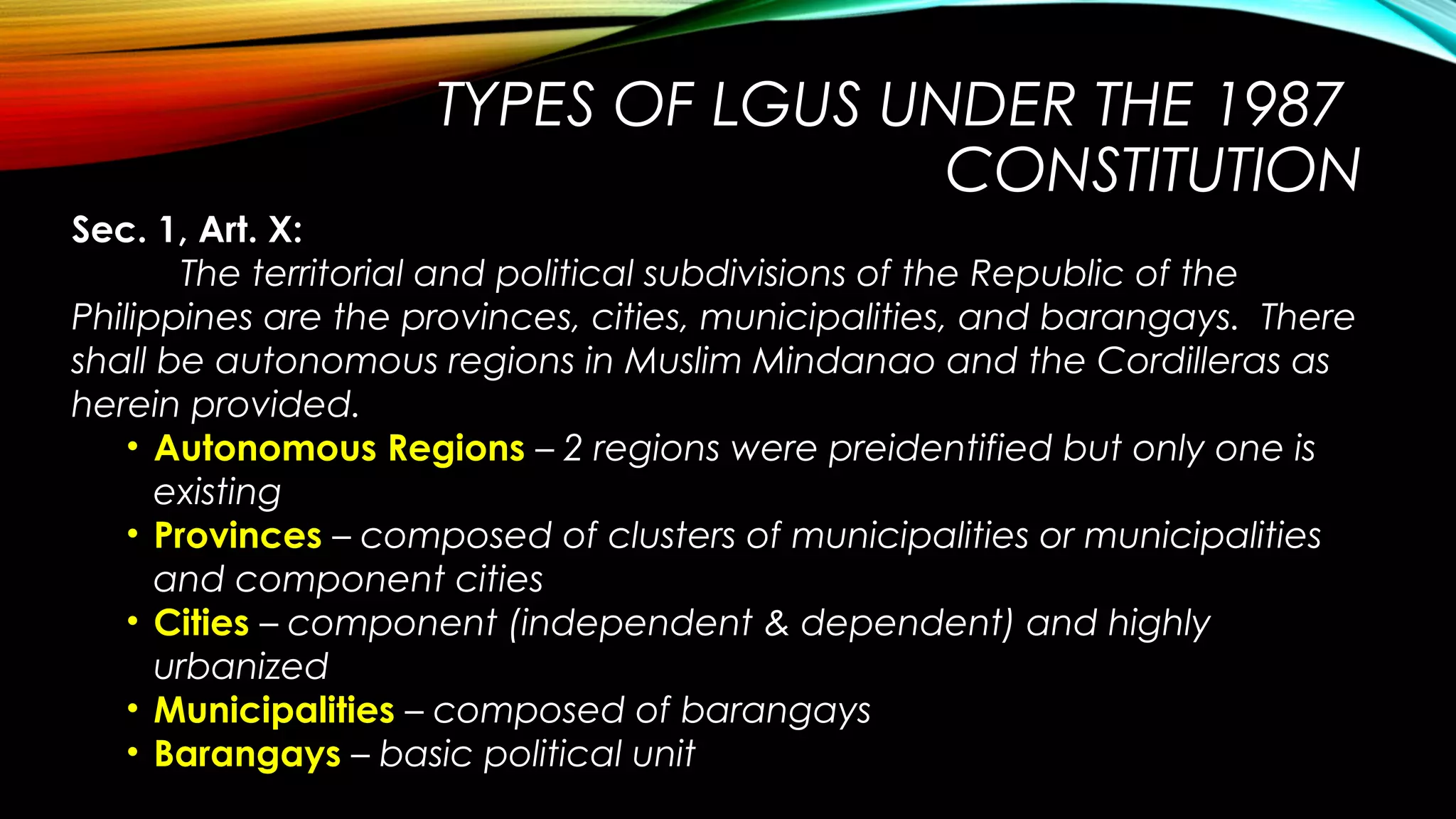 Philippine Local Government System | PPT