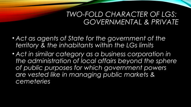 Philippine Local Government System | PPT