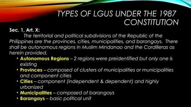 Philippine Local Government System | PPT
