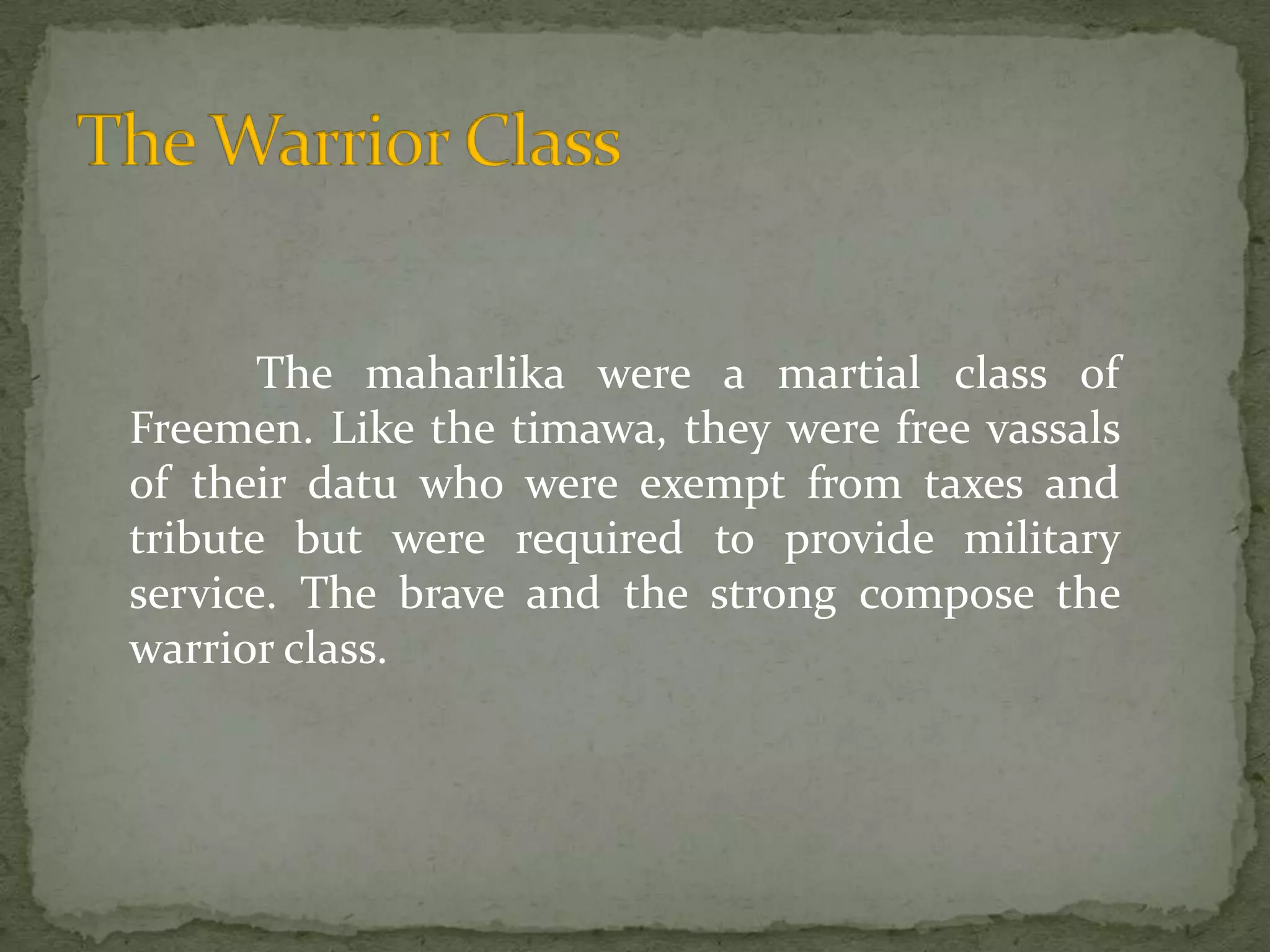 Philippine maharlika 2 | PPTX