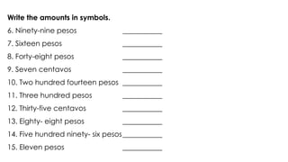 Philippine Bills and Coins Grade 1 mathematics | PPTX