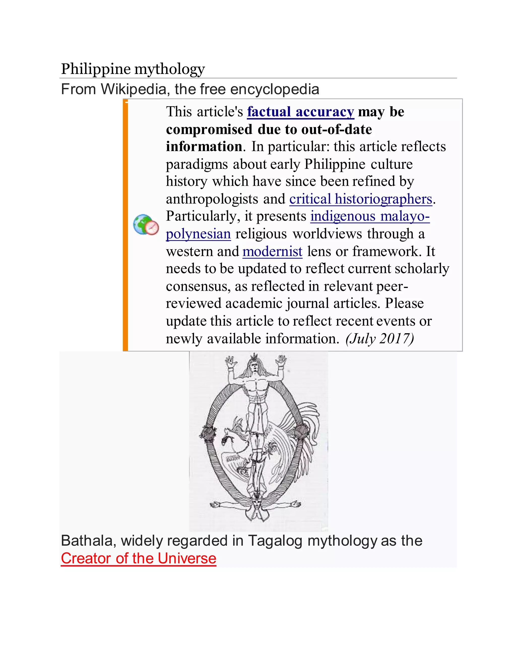 Philippine mythology | DOCX