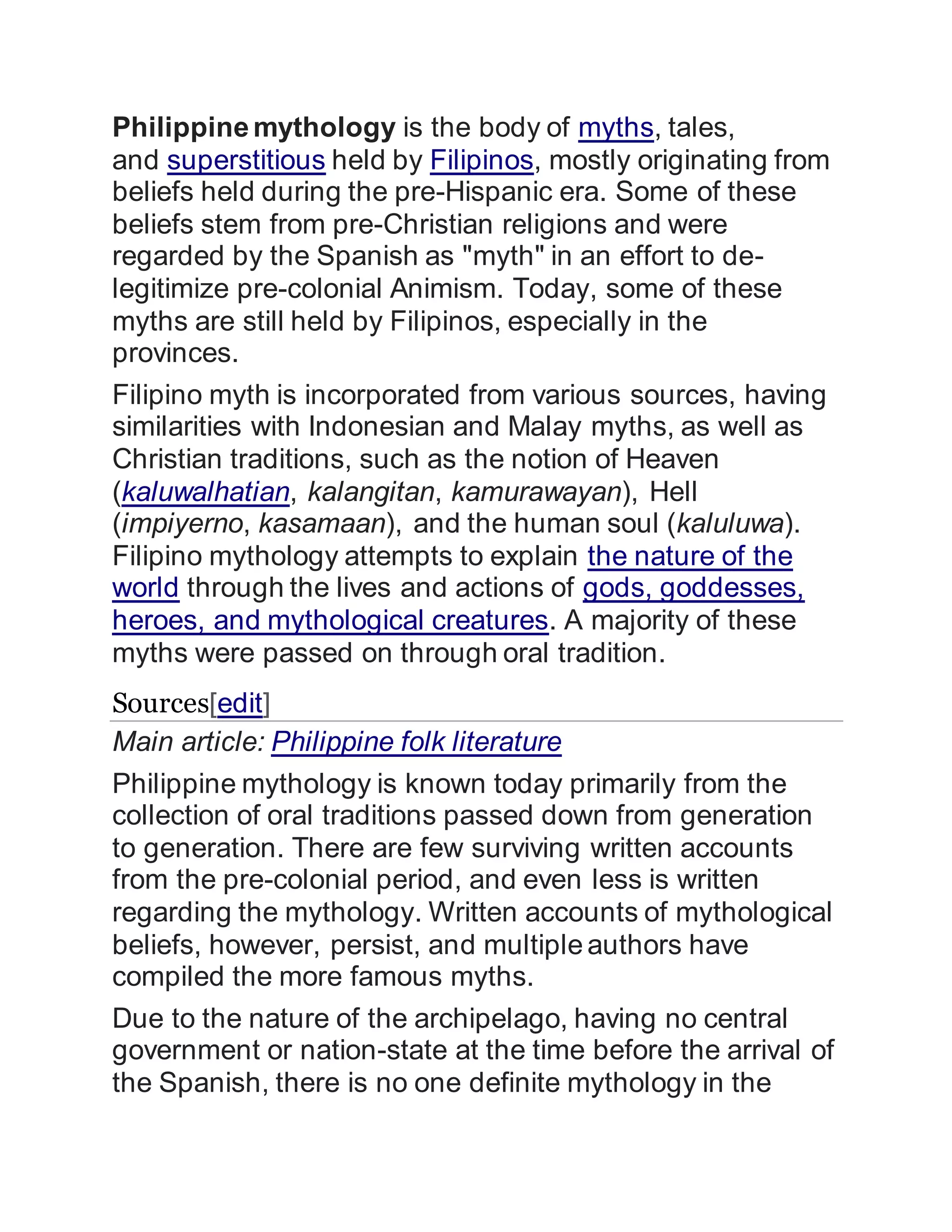 Philippine mythology | DOCX