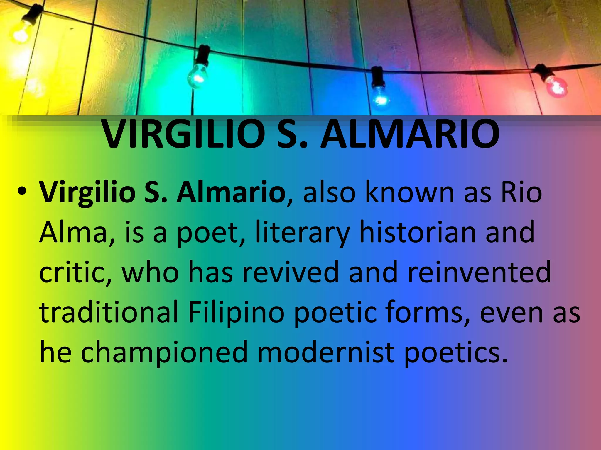 Philippine National Artists for Literature | PPTX