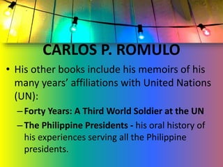 Philippine National Artists for Literature | PPTX