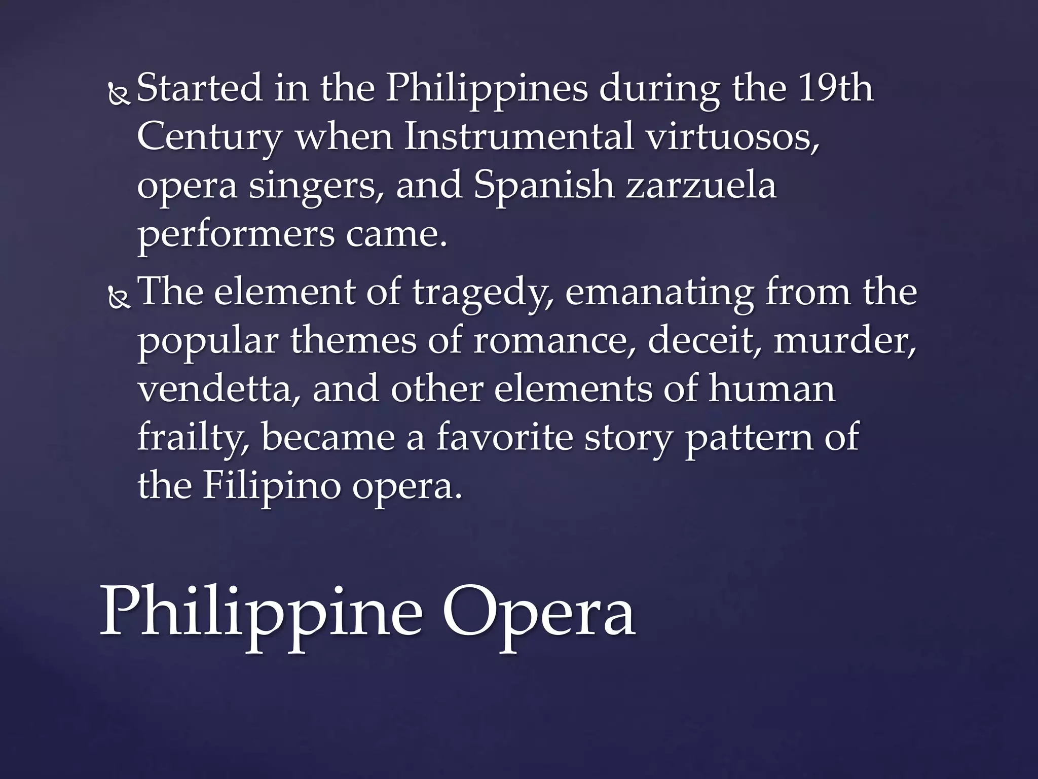 Philippine opera | PPTX | Classical Music | Music