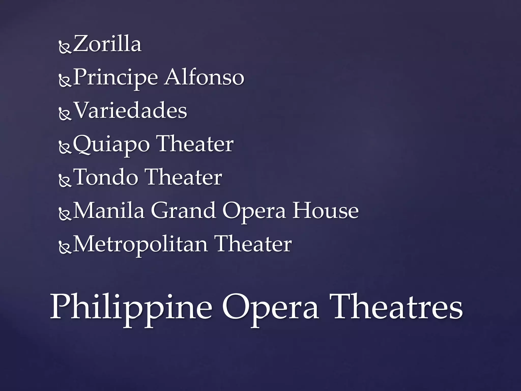 Philippine opera | PPTX | Classical Music | Music