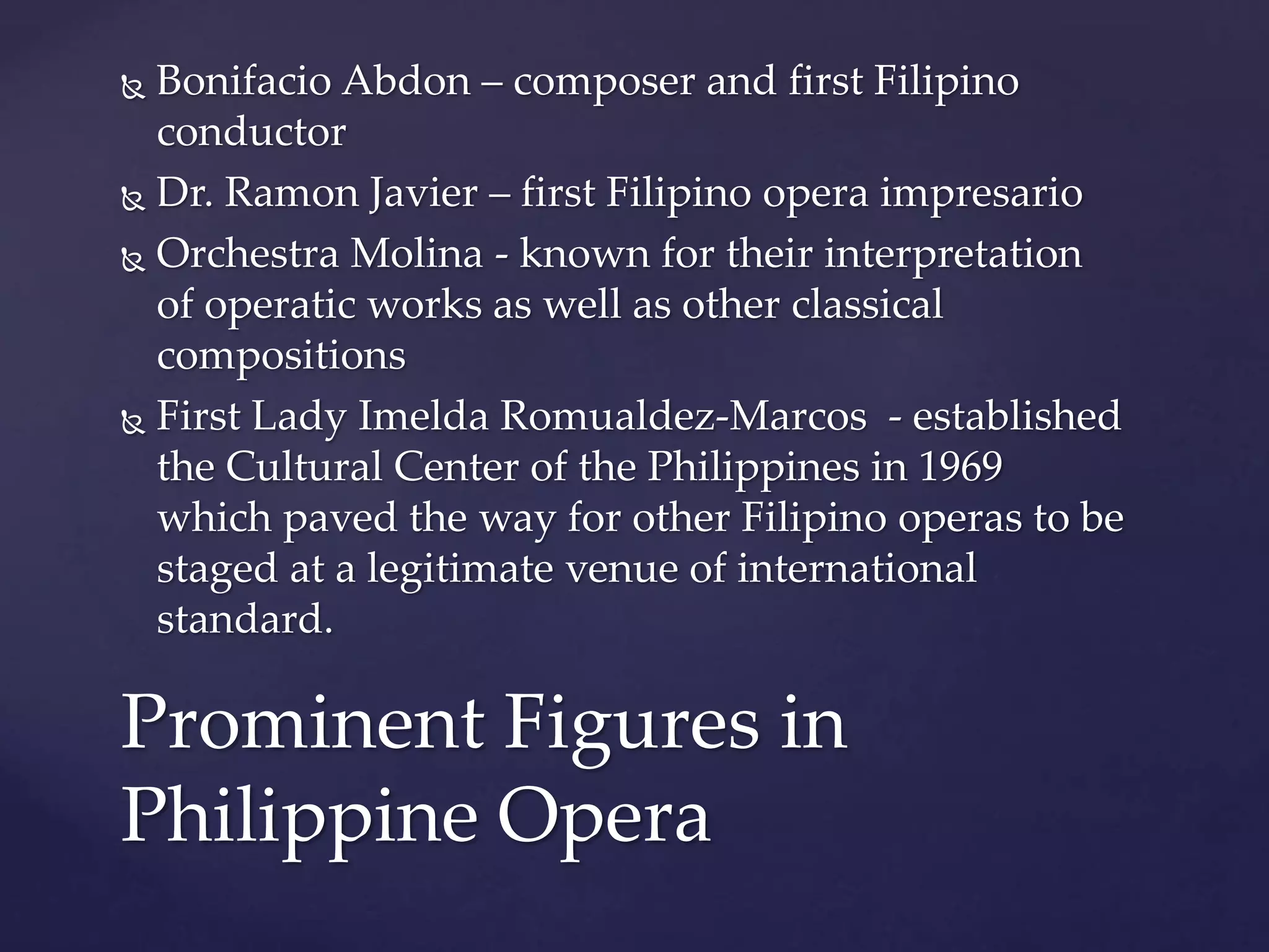 Philippine opera | PPTX | Classical Music | Music