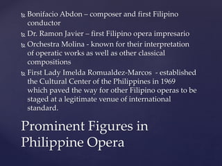 Philippine opera | PPT