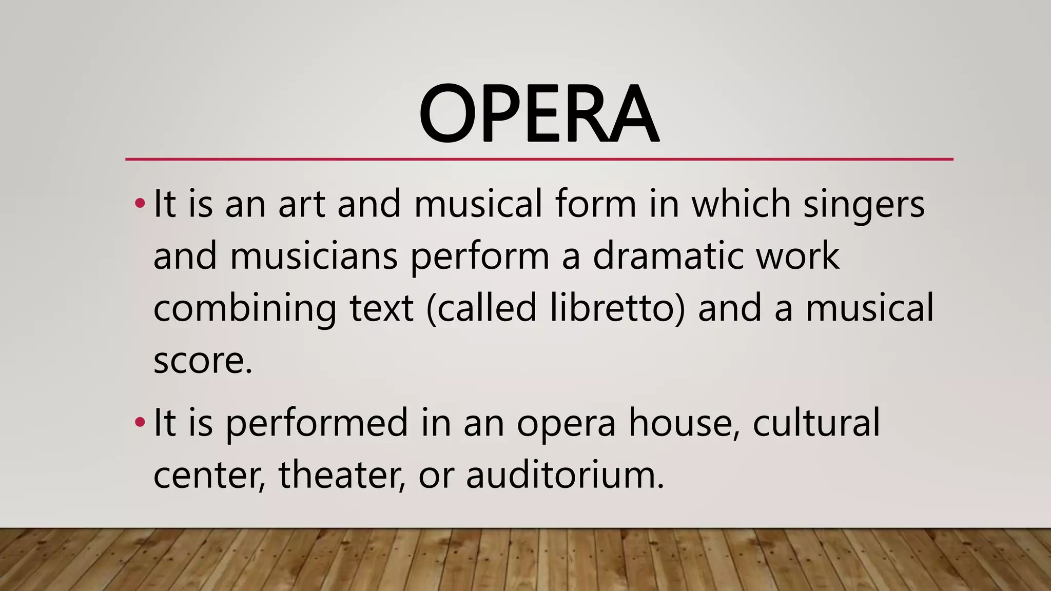 PHILIPPINE OPERA.pptx | Opera | Fine Art