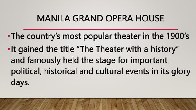 PHILIPPINE OPERA.pptx | Opera | Fine Art