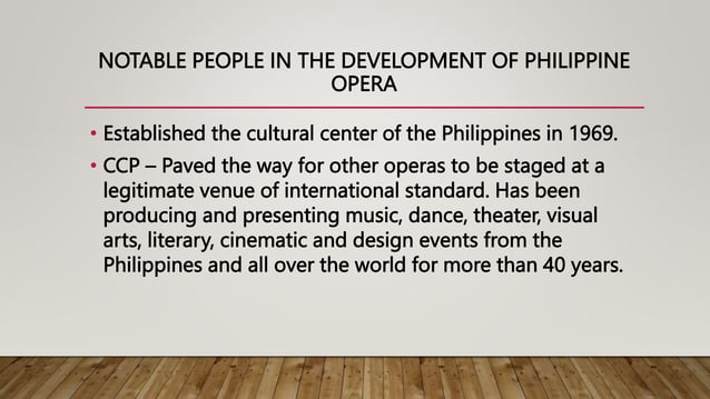 PHILIPPINE OPERA.pptx | Opera | Fine Art