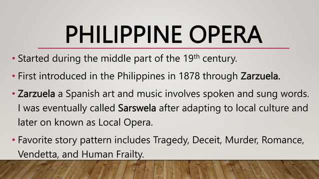 PHILIPPINE OPERA.pptx | Opera | Fine Art