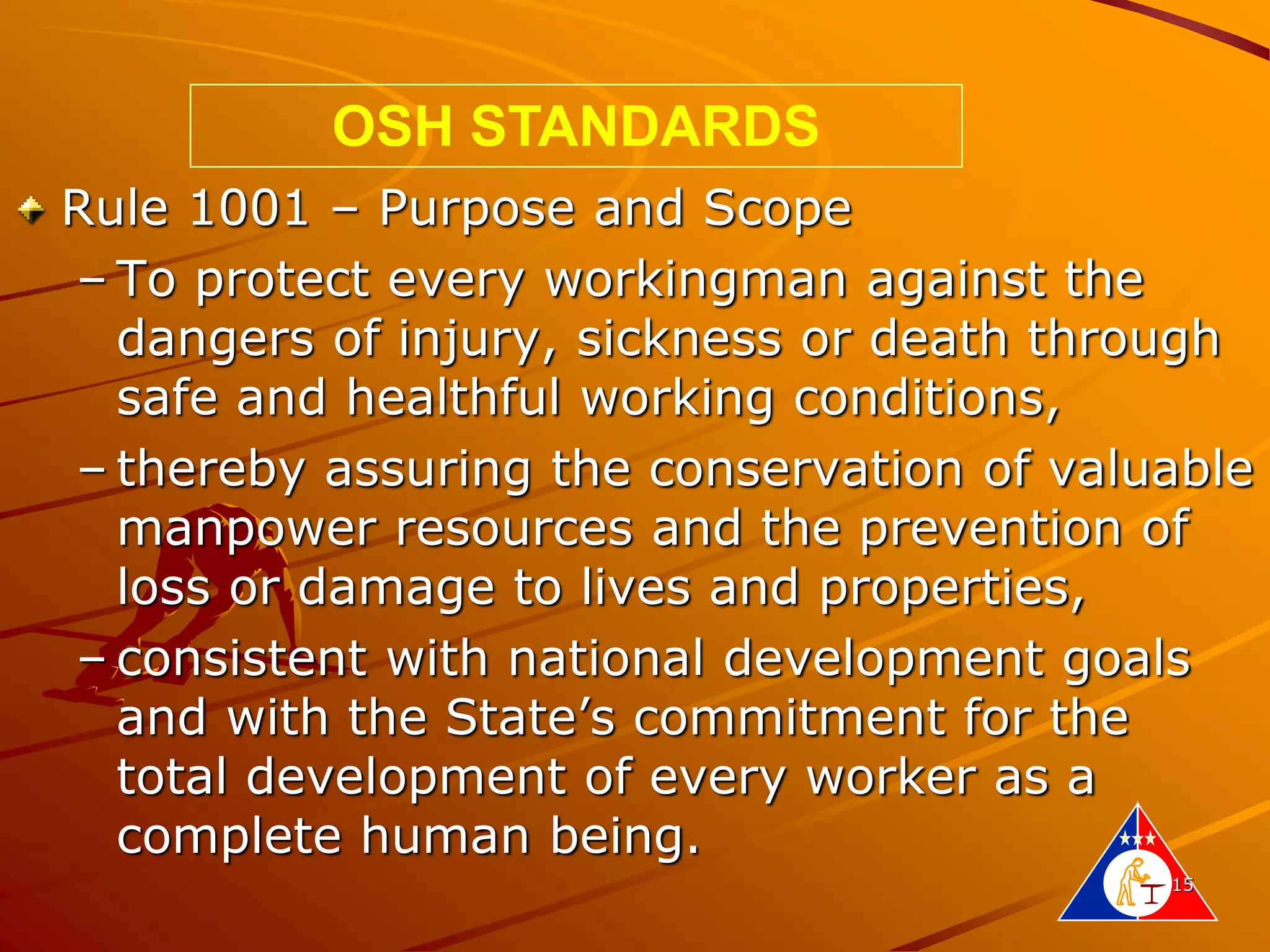 Philippine OSH Standards, rev 2012.ppt | Indoor Environmental Quality ...