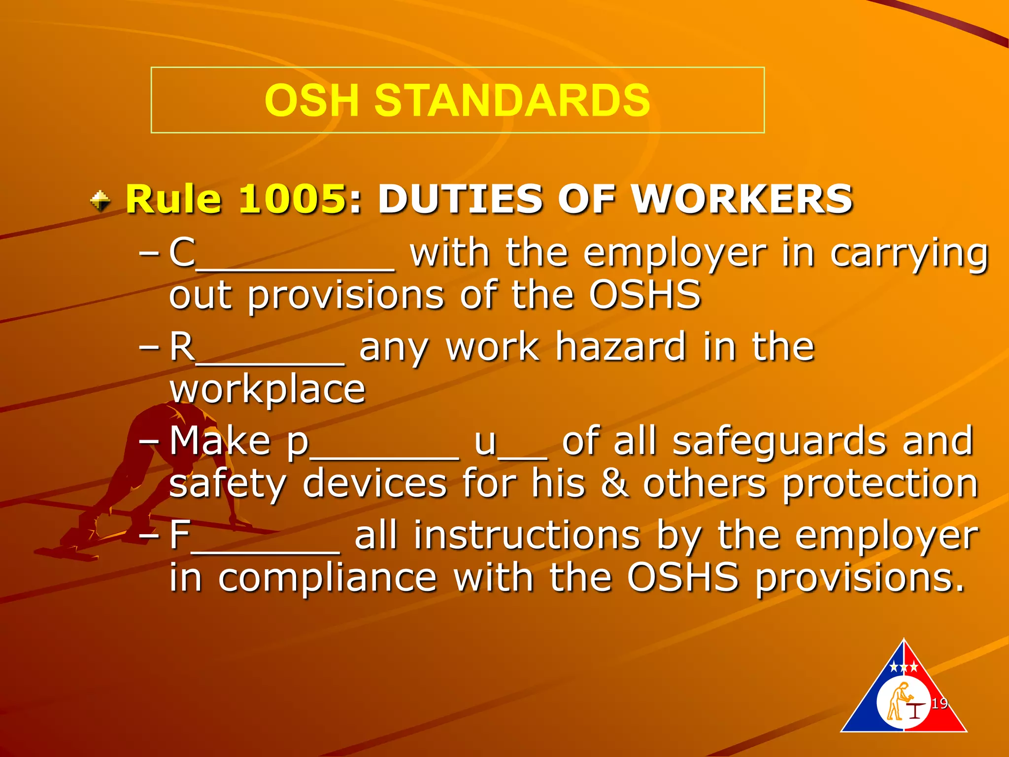 Philippine OSH Standards, rev 2012.ppt | Indoor Environmental Quality ...