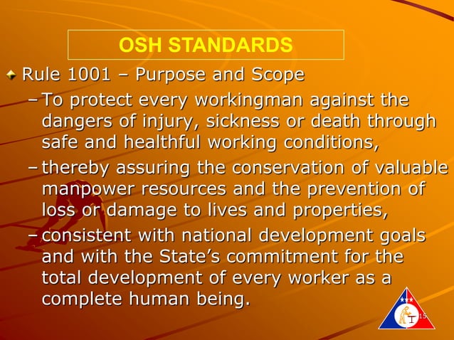 Philippine OSH Standards, rev 2012.ppt | Indoor Environmental Quality ...