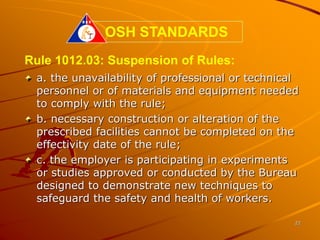 Philippine OSH Standards, rev 2012.ppt