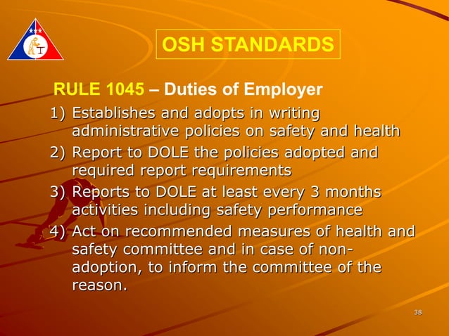 Philippine OSH Standards, rev 2012.ppt | Indoor Environmental Quality ...
