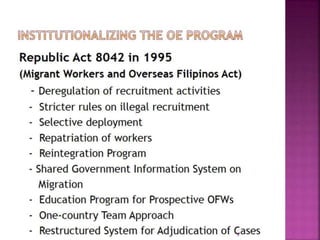 Philippine Overseas Employment Program | PPTX