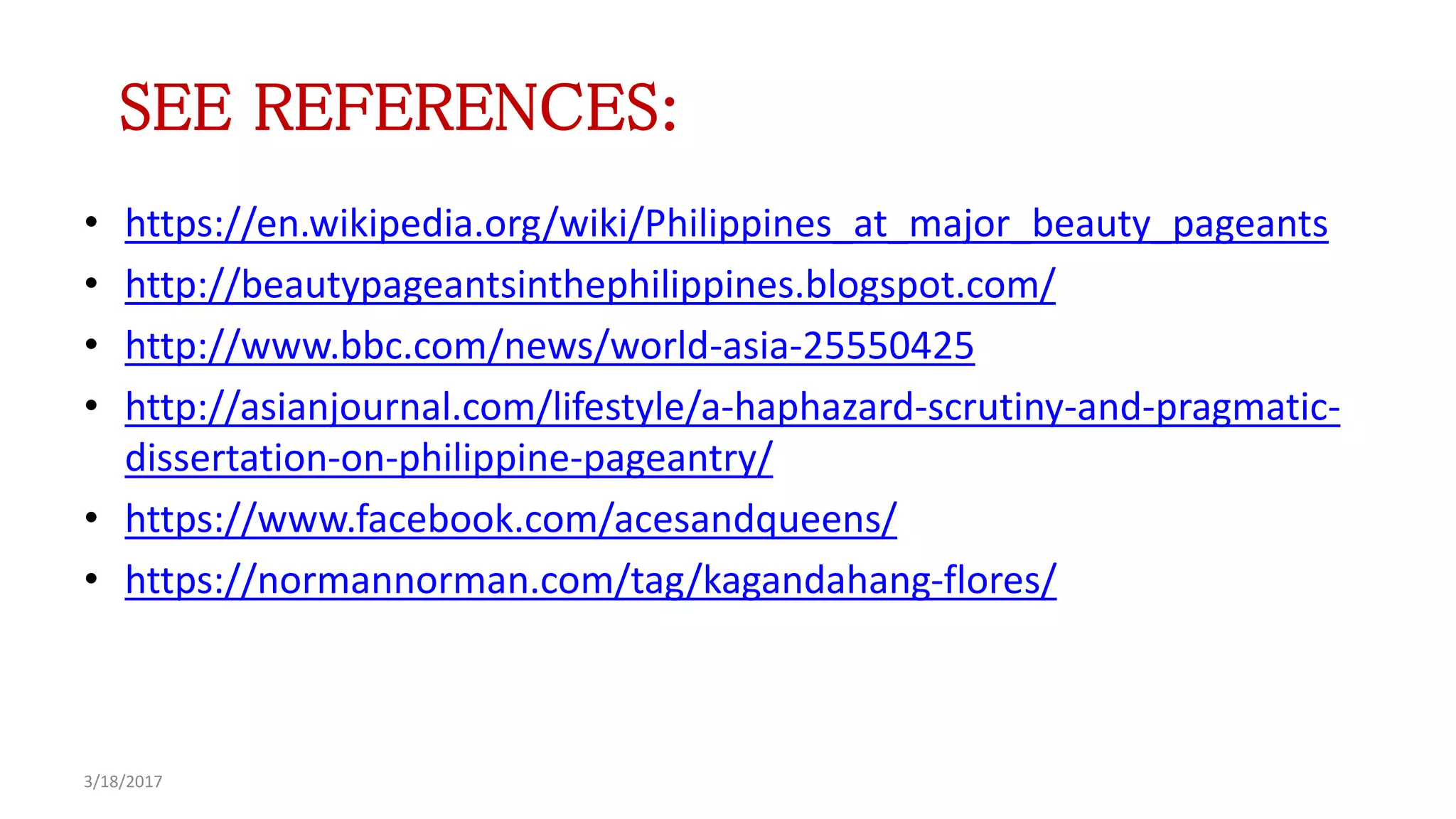 Philippine pageantry | PPTX