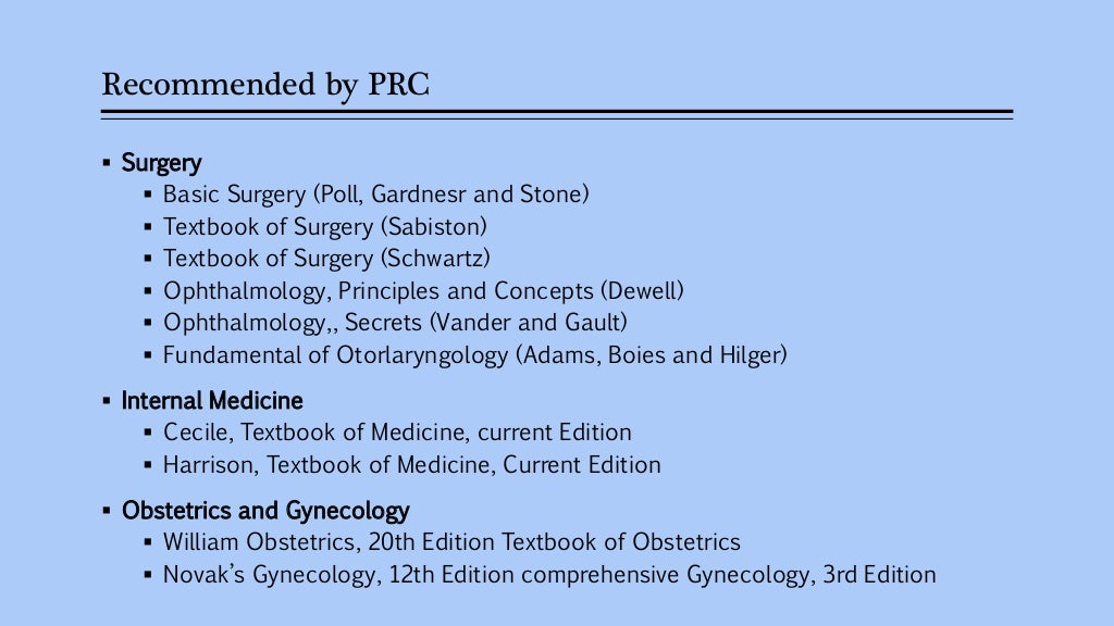 Philippine physician licensure exam primer