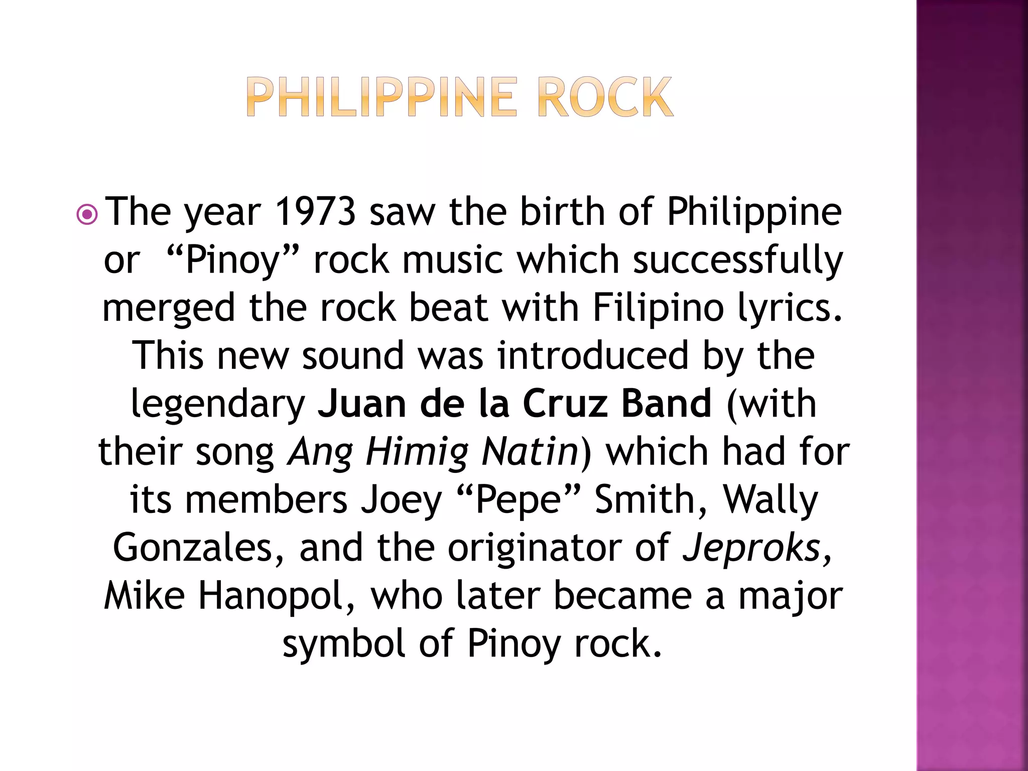 Philippine Popular Music | PPTX